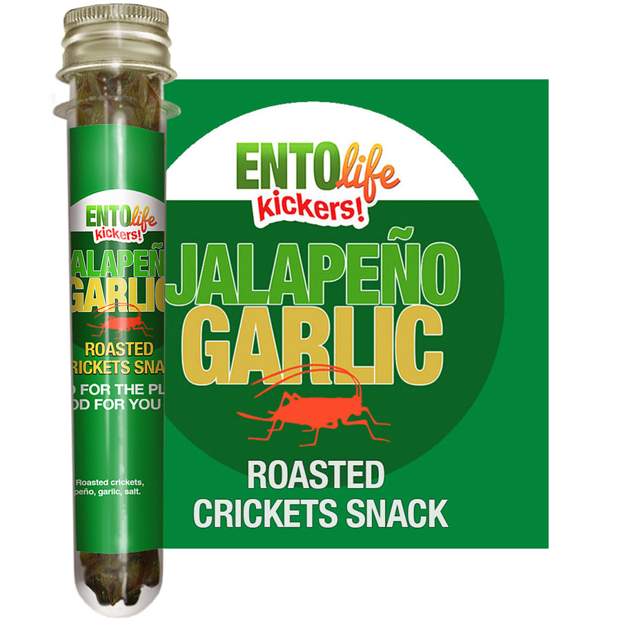 Mini-Kickers Jalapeno Garlic Flavored Cricket Snack - Kickers Crickets