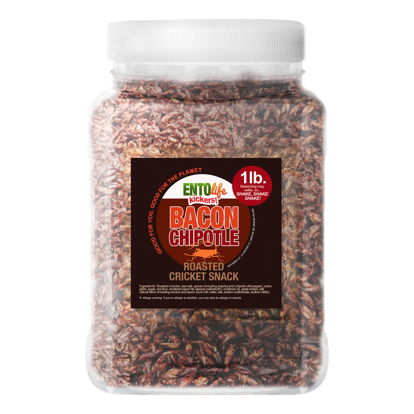 Bulk Crickets by the Pound - Bacon Chipotle Flavored Cricket Snack ...