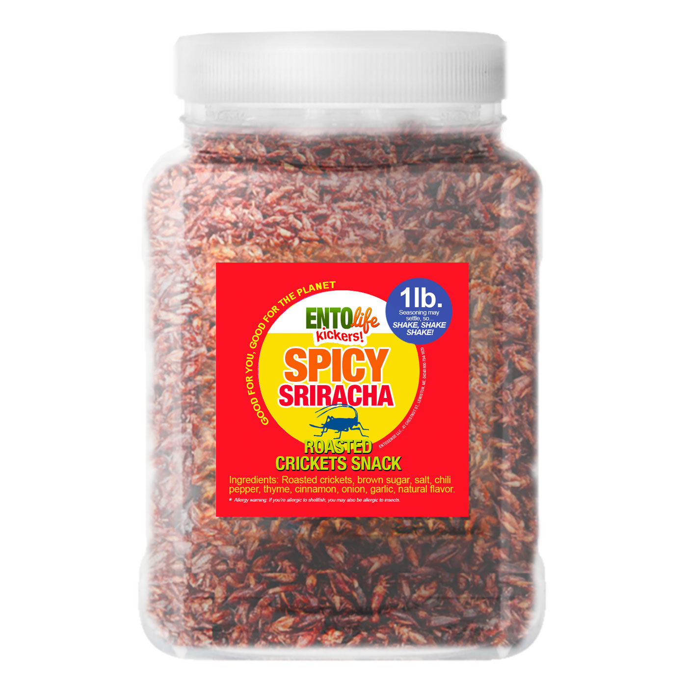 Bulk Crickets by the Pound - Sriracha Flavored Cricket Snack - Kickers ...